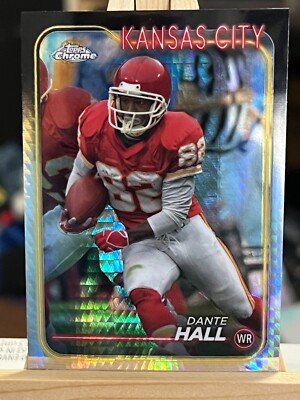Dante Hall 2024 Topps CHROME Silver Prizm Refractor Kansas City Chiefs ...