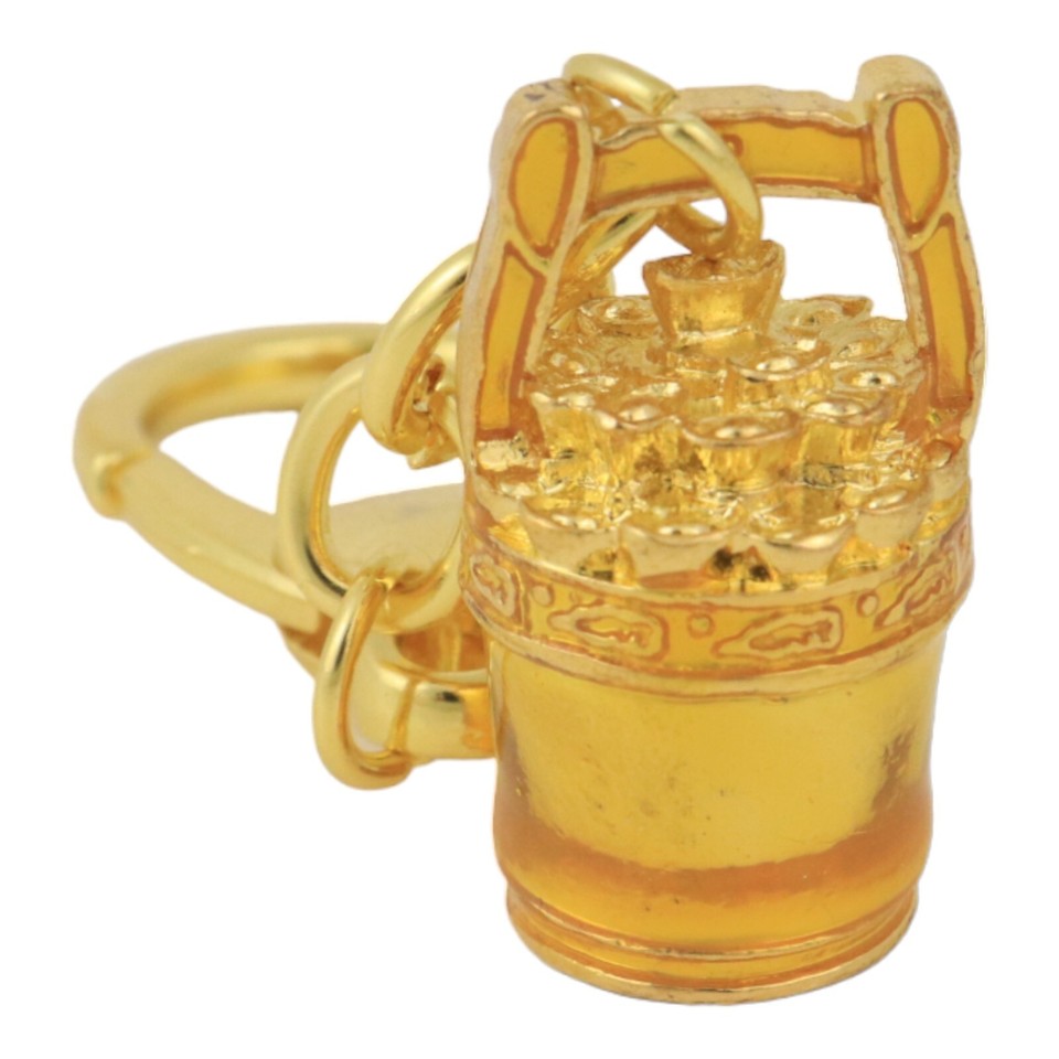 2024 Feng Shui Buckets of Gold & Good Fortune Amulet Keychain - Yellow ...