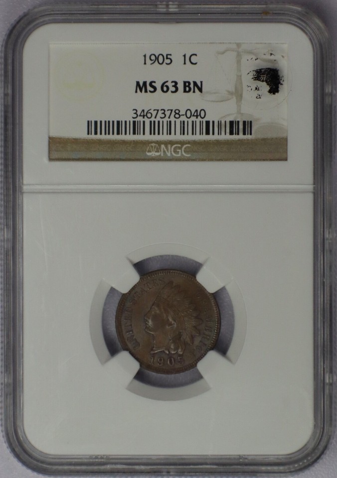 1905 1c Indian Head Cent - NGC MS 63 BN Eagle | eBay