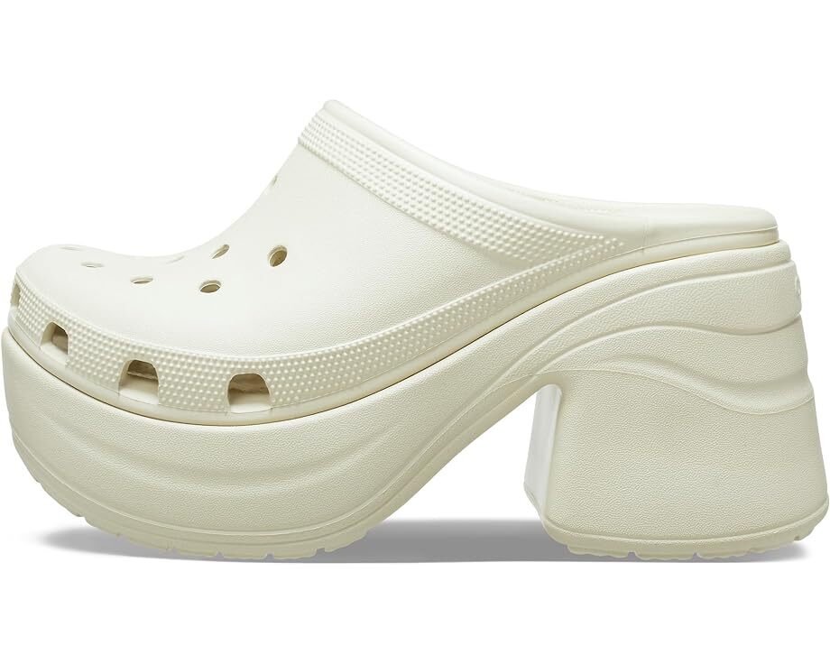 NEW! CROCS SIREN PLATFORM CLOGS Heeled Beige Bone High Heel Platform ...