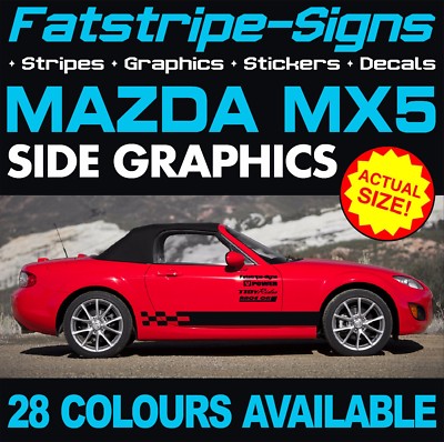 to fit MAZDA MX5 GRAPHICS DECALS STICKERS STRIPES CAR VINYL EUNOS ...