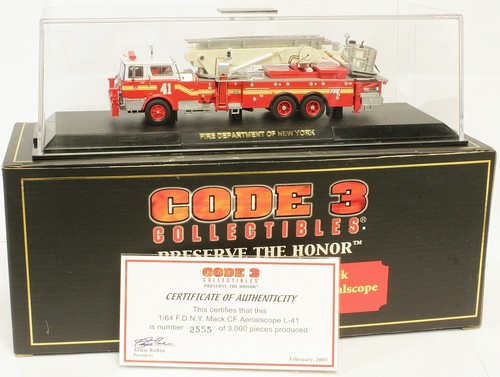 Code 3 FDNY Mack CF Tower Ladder 41 (12515) | eBay