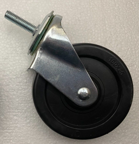 Lot of 4 Swivel Thread Stem Caster Wheels 100x25 - TWO (2) with Locking ...