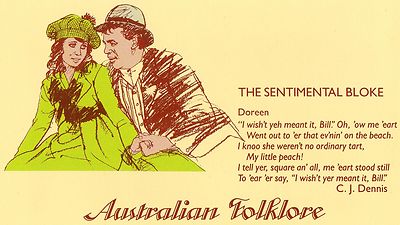 1983 Australian Folklore The Sentimental Bloke Strip Of 5 Stamp Pack ...