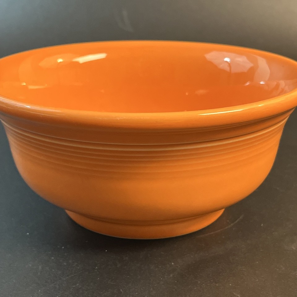 Vtg Fiesta Fiestaware Persimmon Orange Serving Vegetable Mixing Bowl 8. ...