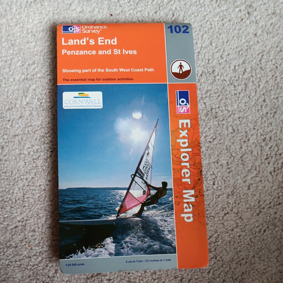 OS Explorer Maps OL102 and OL103 Cornwall The Lizard and Land's End ...