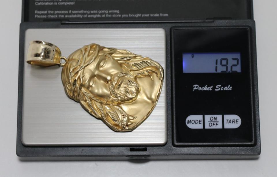 14K Yellow Matte Finish Gold Jesus Christ Head Charm Pendant | eBay