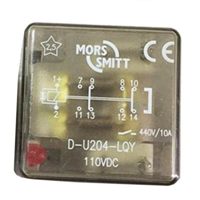2PC MORS SMITT D-U204-LQY 110VDC Electromagnetic Relay 16Pins 440V 10A ...