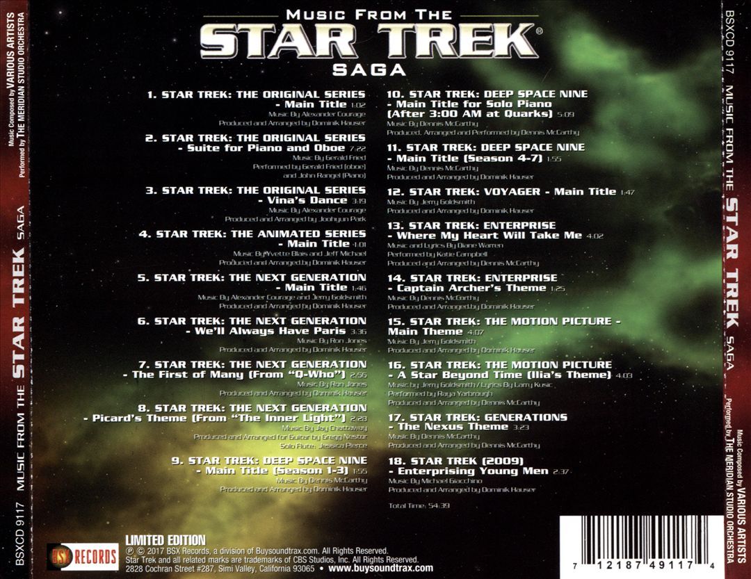 VARIOUS ARTISTS MUSIC FROM THE STAR TREK SAGA, VOL. 1 NEW CD ...