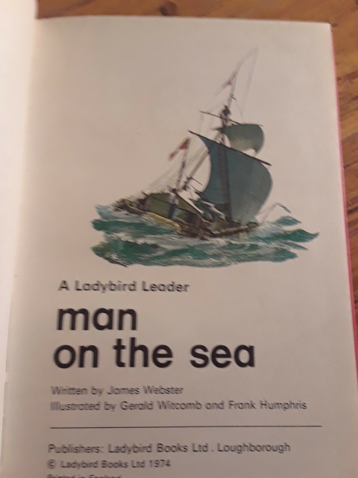 1974 Ladybird Leader Published "Man on the Sea" Children's Book by ...