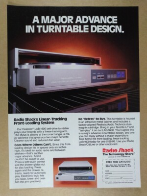 1986 Realistic LAB-1600 Turntable vintage print Ad | eBay