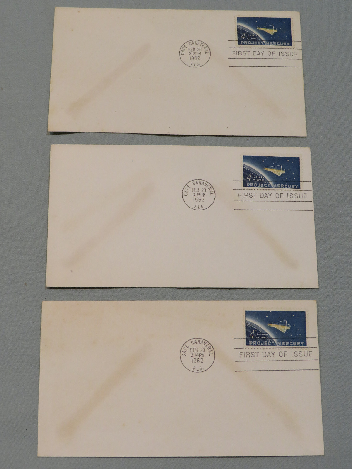 Vintage NASA 2/20/62 Project Mercury First Day of Issue Stamped ...