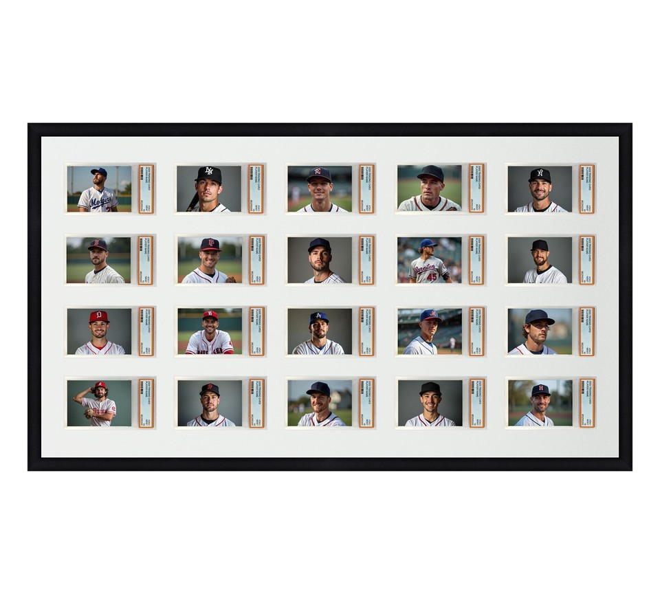 PSA Graded Card Frame Display Holds (20) Slabs Baseball, UV Protection ...