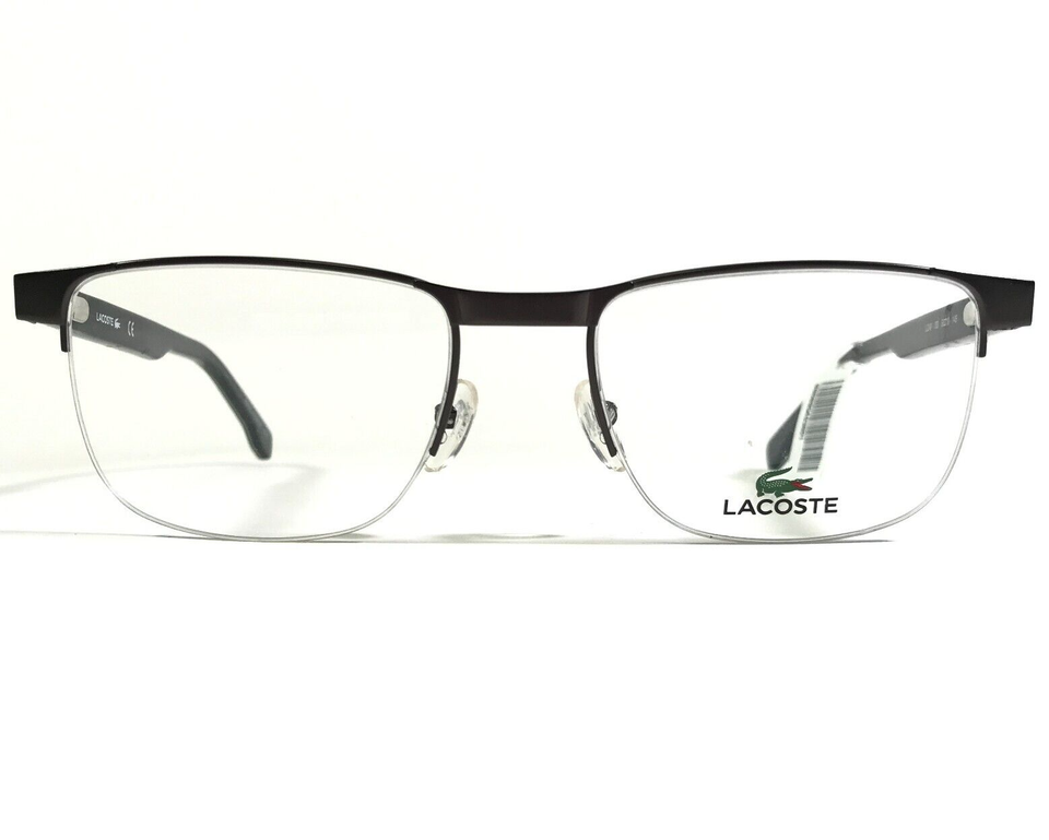 Lacoste L2248 033 Eyeglasses Frames Grey Green Rectangular Half Rim 53 ...