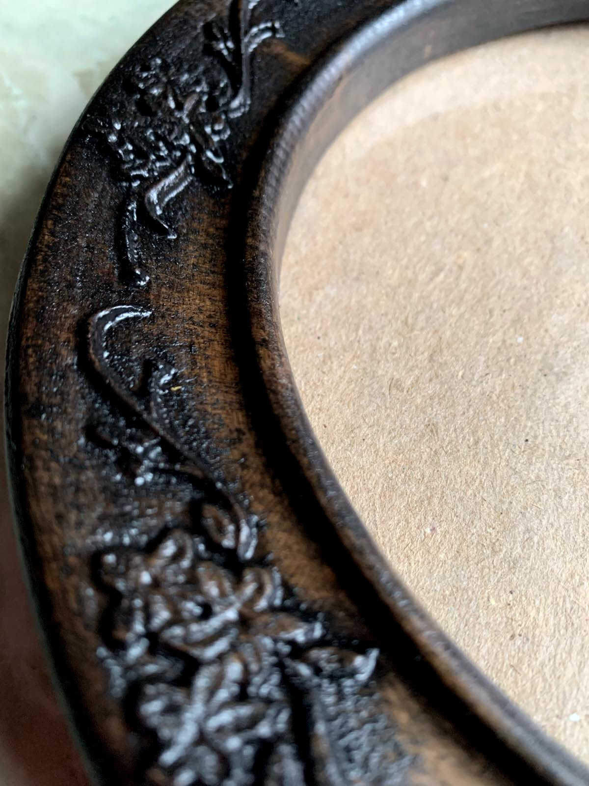 Round Photo Frame Wall Mounted Picture Decorative Floral Ornate Frames ...