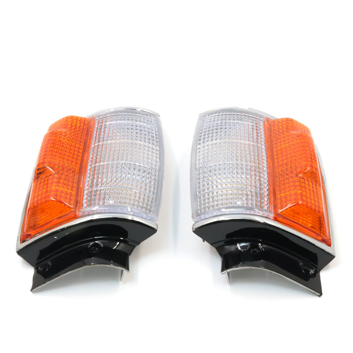 CHROME CORNER INDICATOR LIGHTS PAIR FITS TOYOTA HILUX PICKUP LN60 LN61 ...