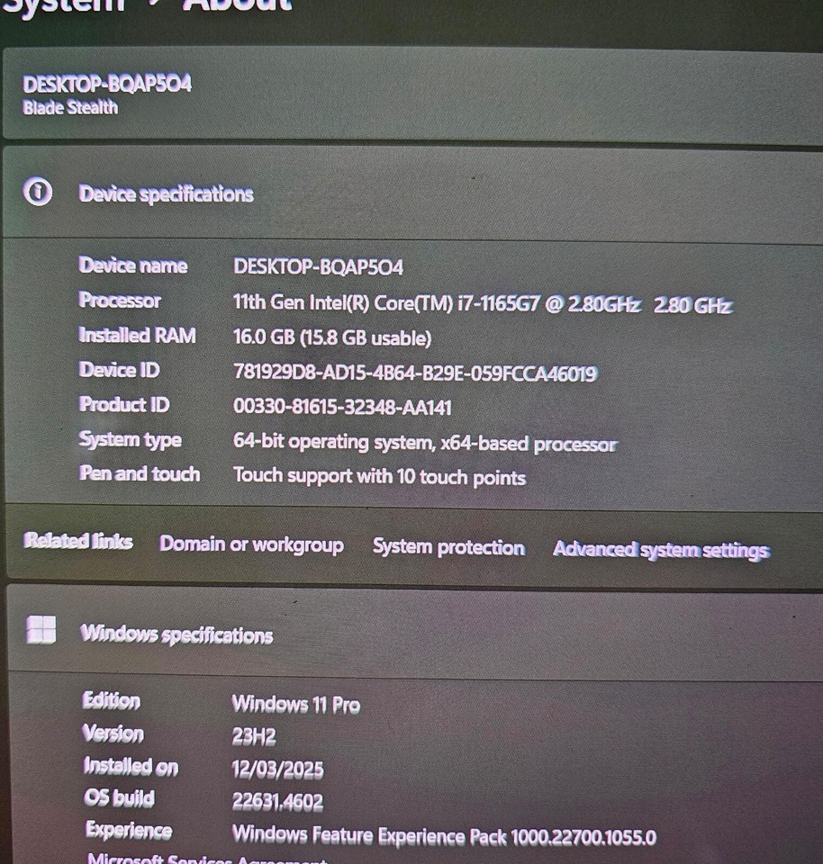 RAZER BLADE STEALTH 13 OLED FHD TOUCH CORE I7-1165G7 16GB RAM GAMING ...