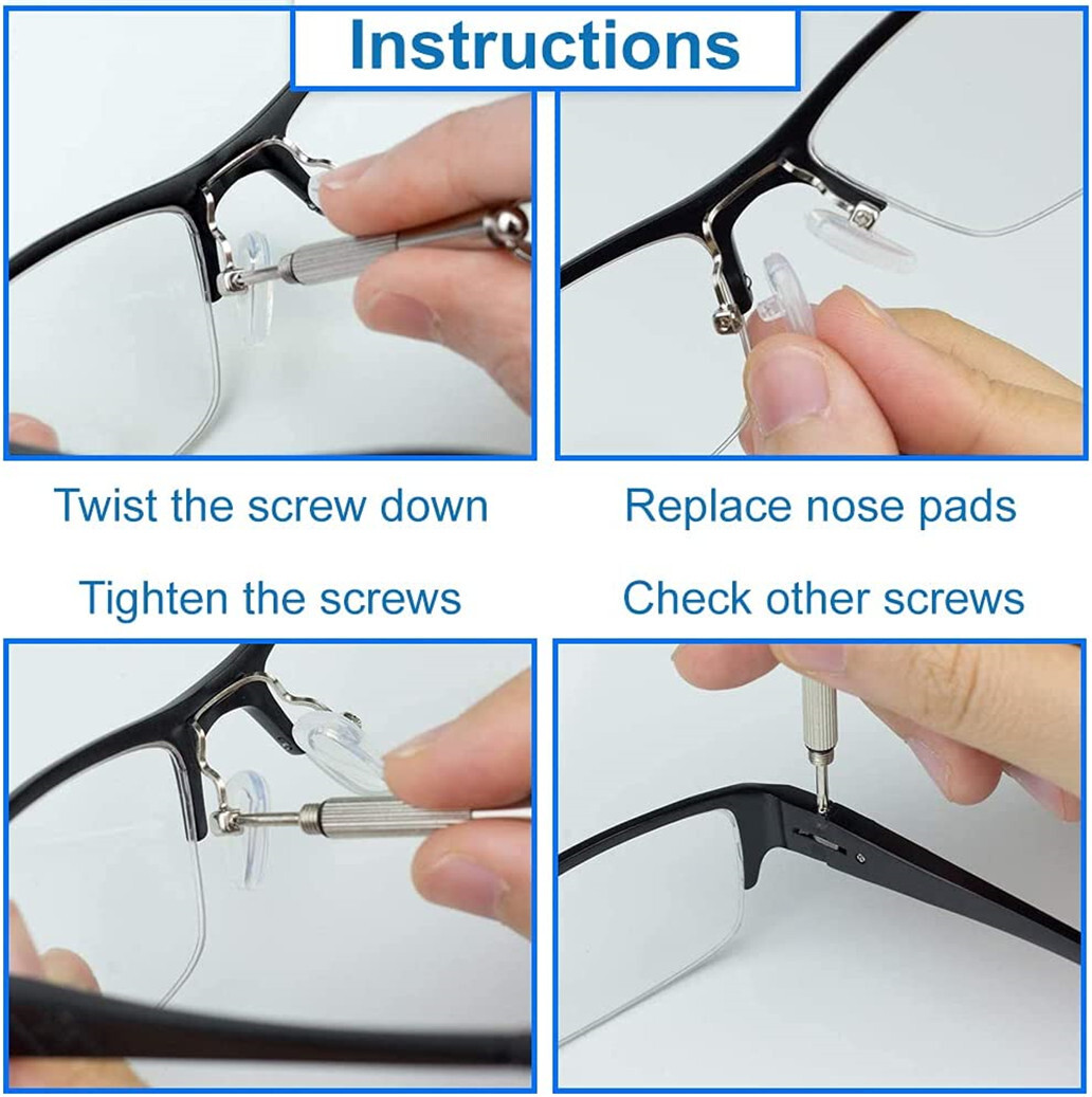 10Pairs Anti-slip Silicone Stick On Nose Pads For Eyeglasses Sunglasses ...