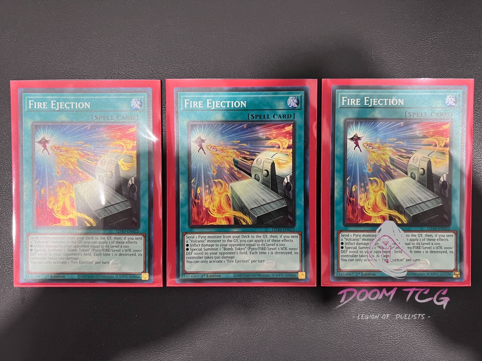 YuGiOh! Fire Ejection LD10-EN022 1st Ed SR (x3) “Volcanic Deck Support” | eBay