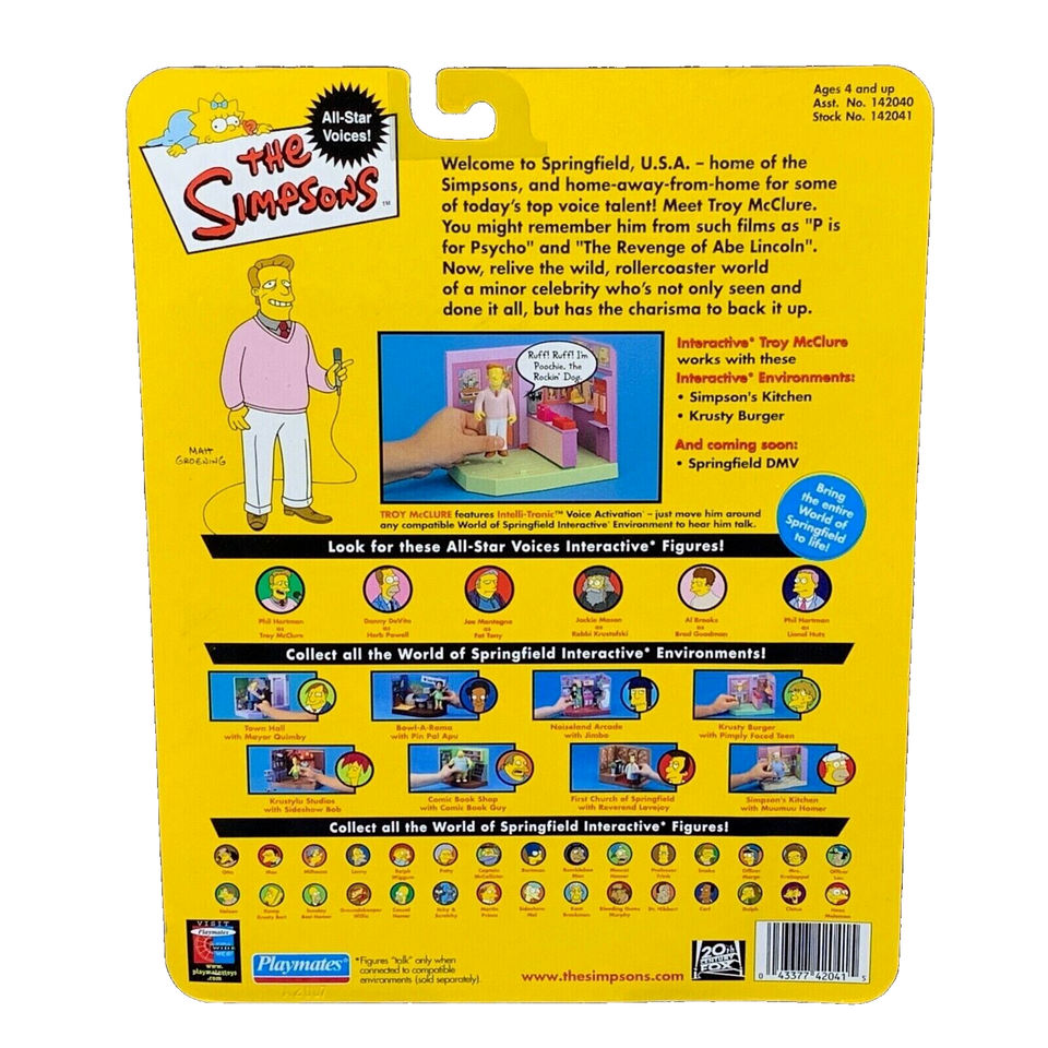 The Simpsons Troy McClure Vtg Toy Figure Phil Hartman All Star Voices ...
