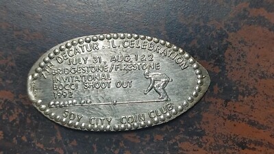 1992 Firestone Bocci Decatur Illinois Elongated 1929 Silver Mercury ...