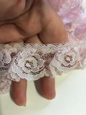 Pink lace 1 INCH LACE Trim 5 yards | eBay