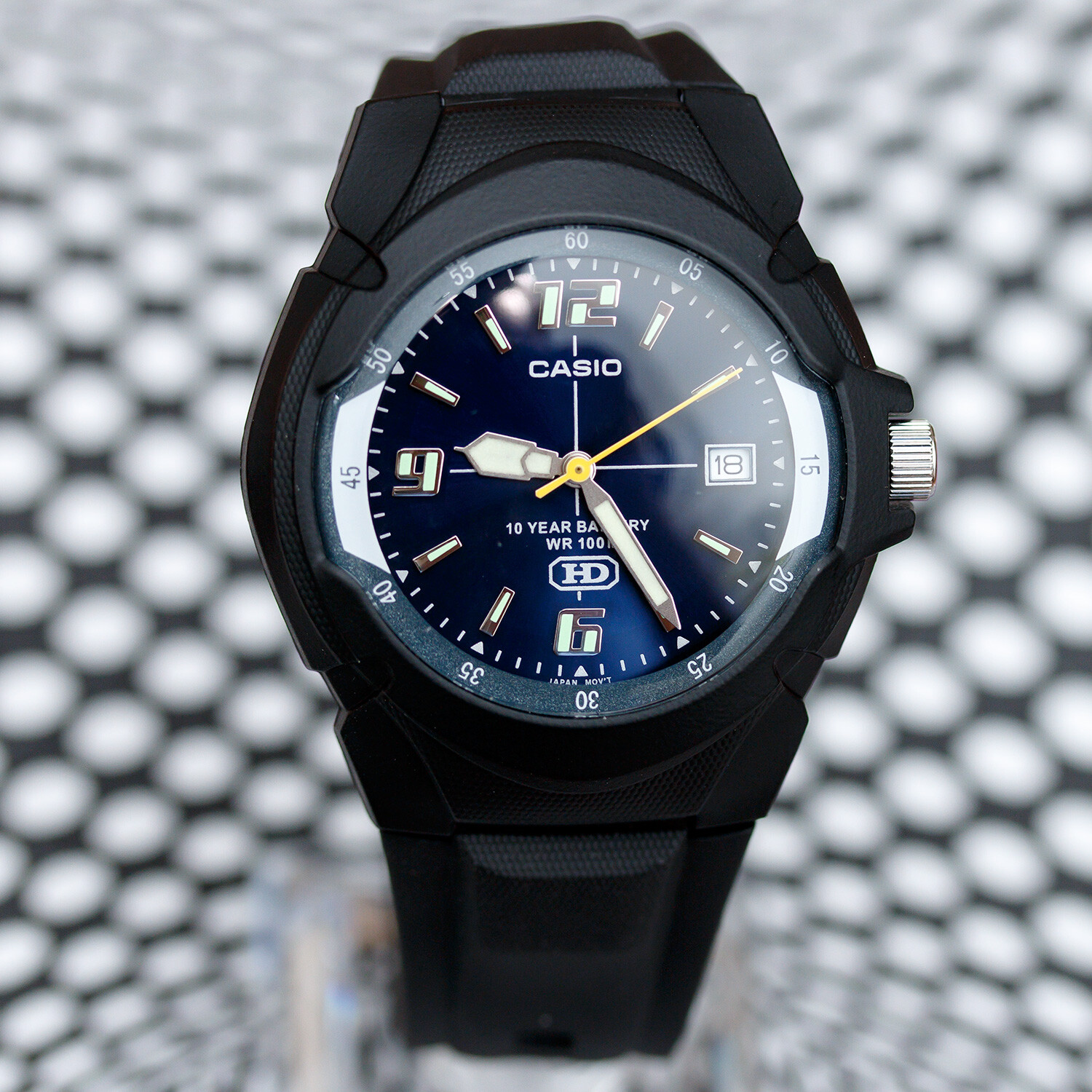 Casio MW-600F-2AV Analog Watch Blue 10 Year Battery Glows Display with ...