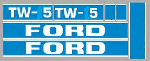 NEW TW5 FORD TRACTOR HOOD DECAL KIT TW5 BLUE HIGH QUALITY LONG LASTING ...