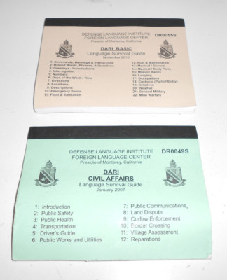 USGI Dari Basic Language Survival Guide & Civil Affairs Guides Free ...