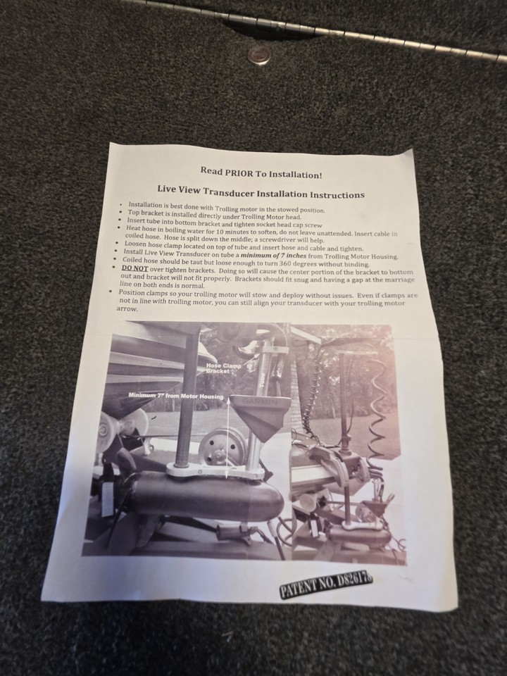 Cornfield Cable guard mounting System for Live Transducer MINNKOTA ...