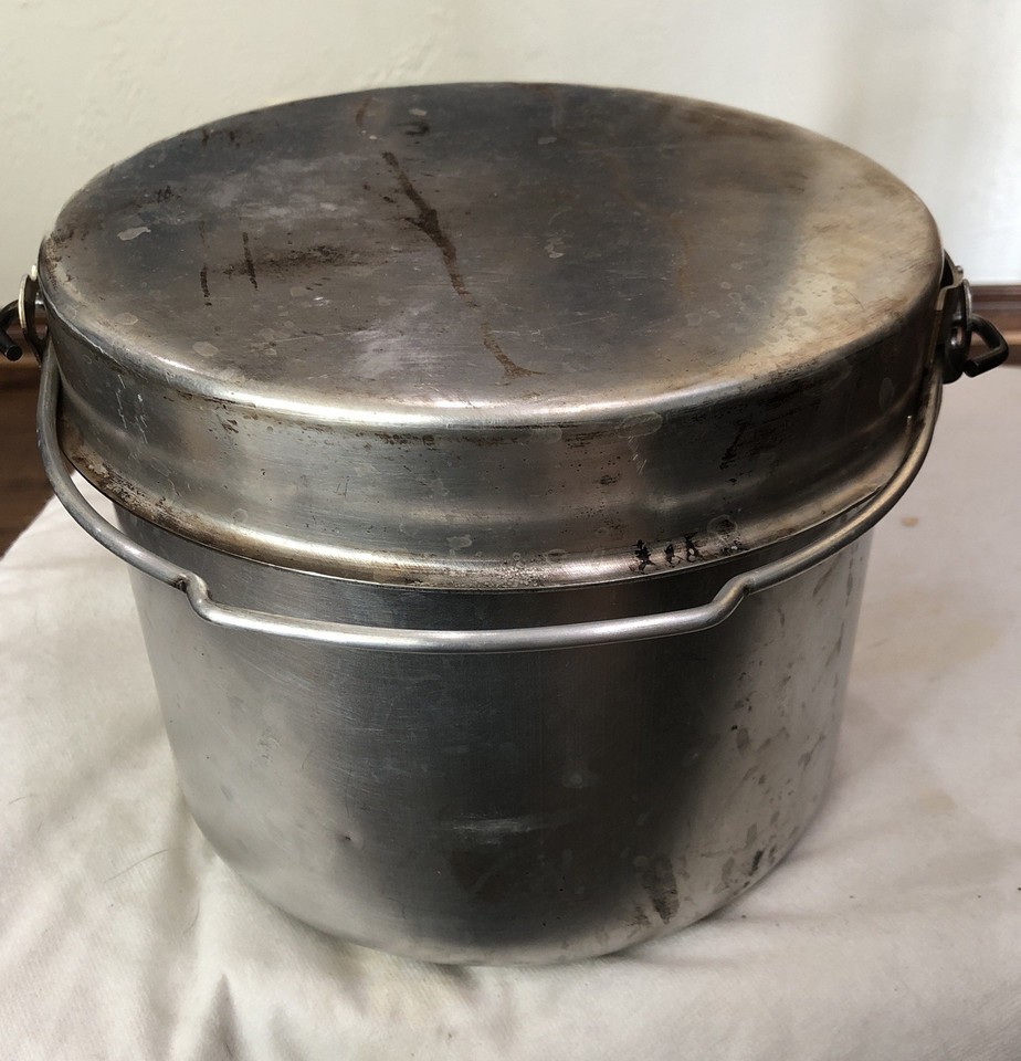 VINTAGE 14 PIECE PALCO #414 ALUMINUM CAMP COOK SET WITH BOX ** Free ...