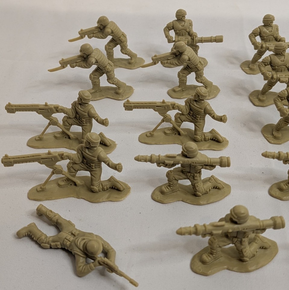 Lanard The Corps Army Action Figures x24 Tan Soldiers 2015 Loose Lot ...