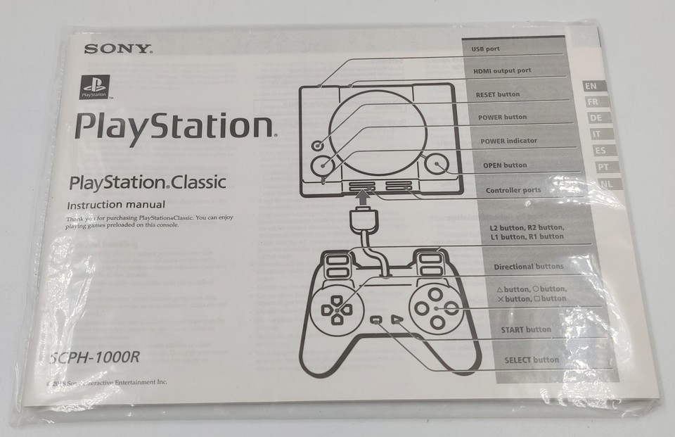 Sony Playstation Classic Mini PS1 Video Games Console 20 Preloaded ...