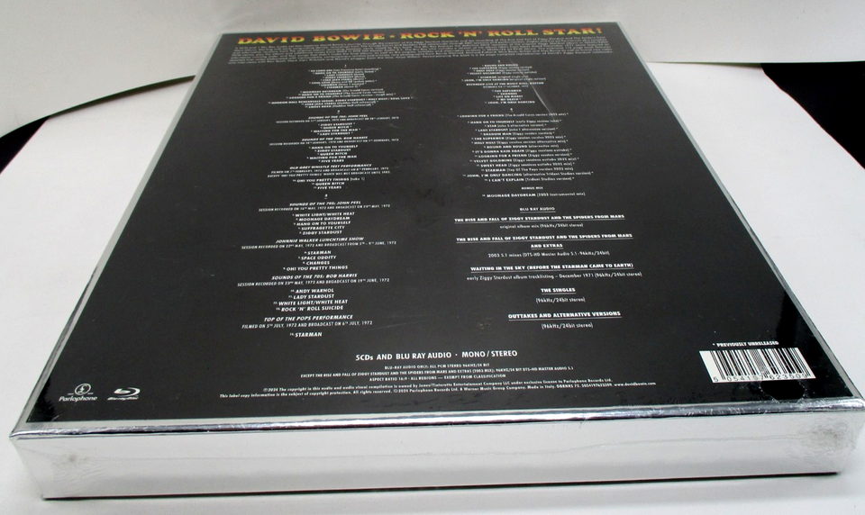 David Bowie ROCK 'N' ROLL STAR! 5-CD's, Blu-Ray, 112-Pg Bk, Remastered ...