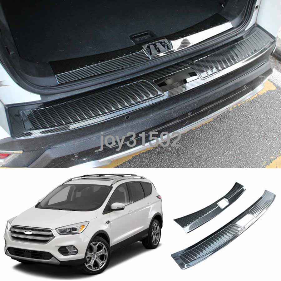 Stainless Rear Cargo&Bumper Protector cover sill guard For Ford Escape ...