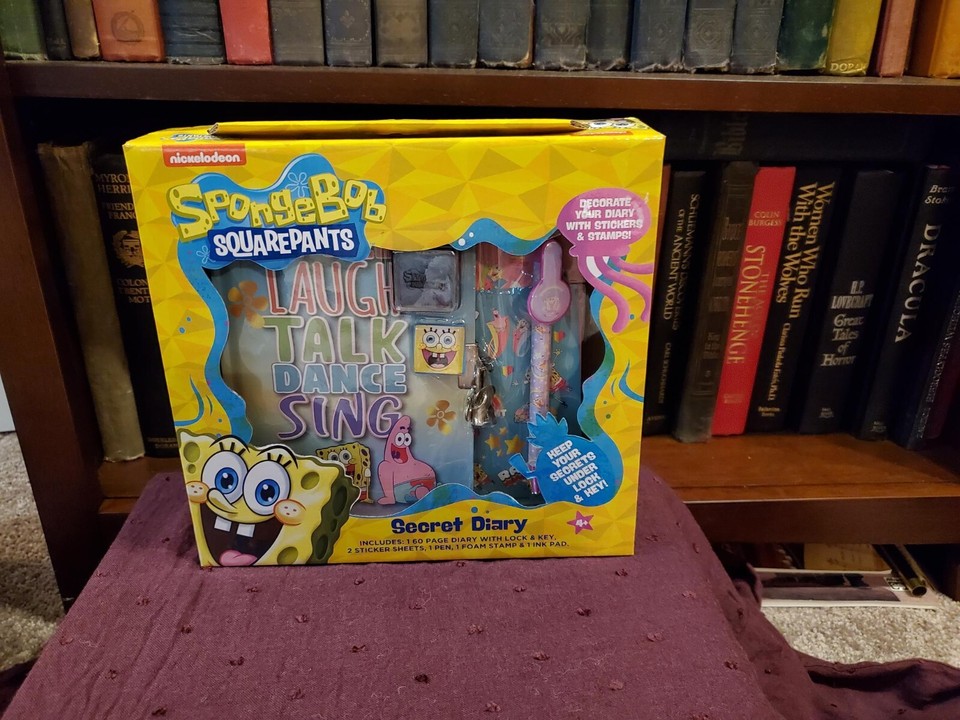 Spongebob Squarepants Secret Diary Set (Locking Diary, Sticker Sheets ...