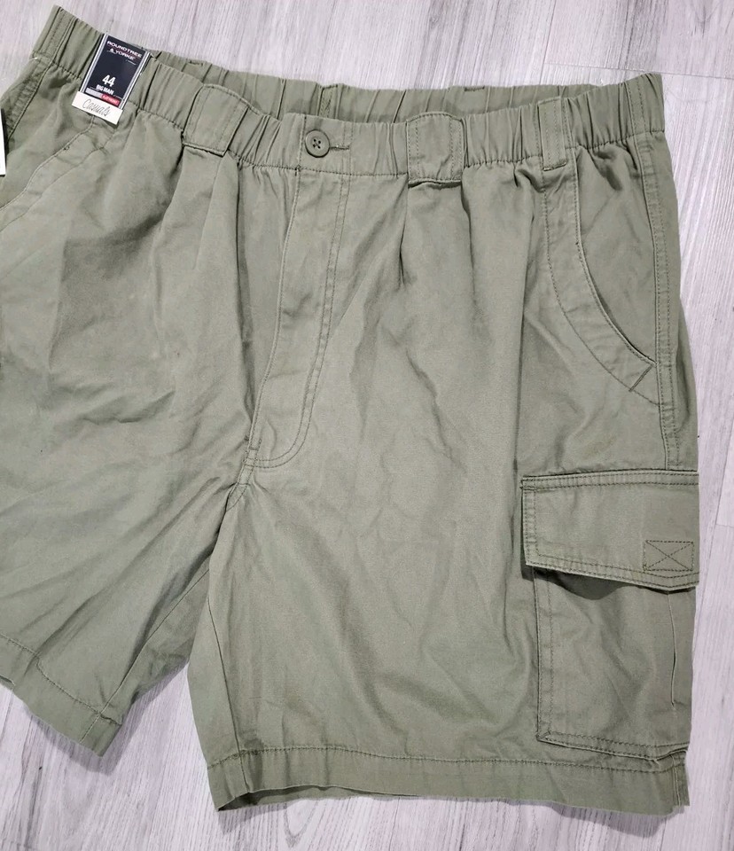 Roundtree & Yorke Casuals Comfort Cargo Shorts Men's Big Man 44 Army ...