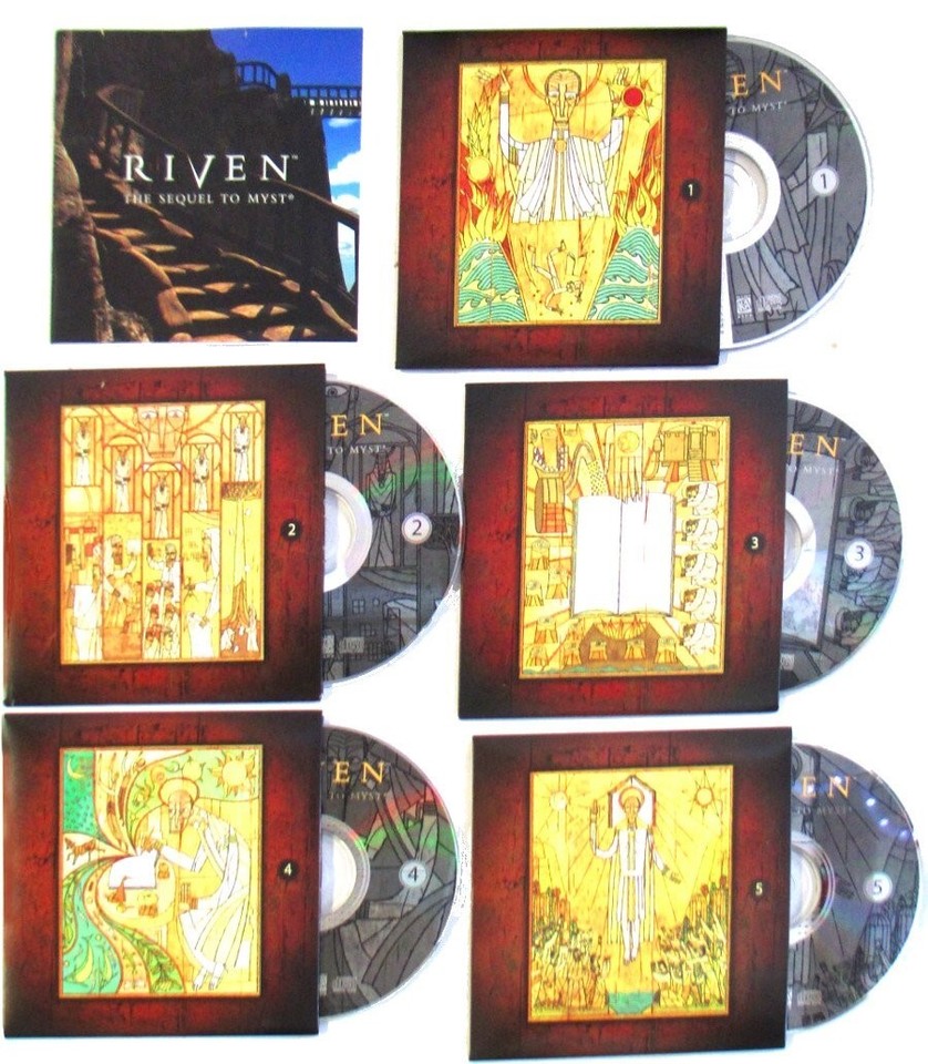 RIVEN - The Sequel To Myst - 5 Disc Box Set - COMPLETE PC CD-ROM 1997 ...