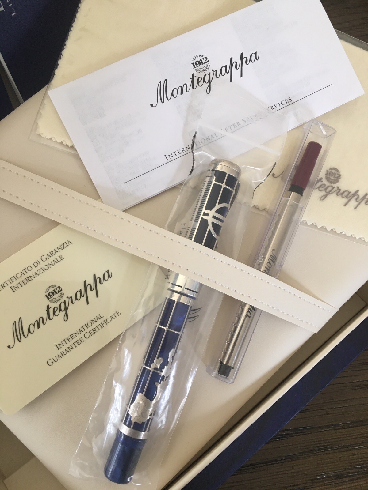 New & Rare Montegrappa Euro 2002 Sterling Silver Ballpoint Pen Box ...