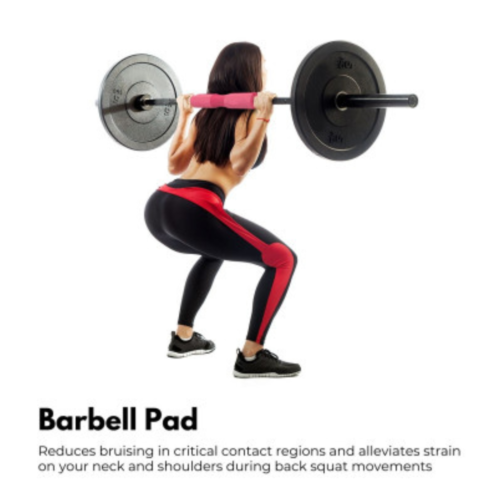 Verpeak Barbell Squat Pad Weight Lifting Hip Thrust Deadlift Strap Pink ...