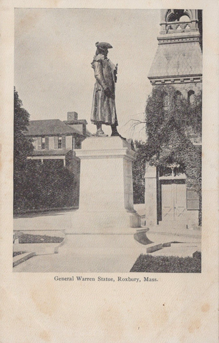 Roxbury Massachusetts General Warren Statue Postcard | eBay