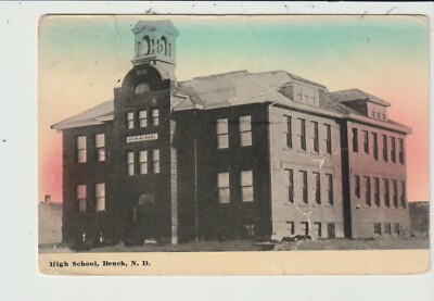 POSTCARD HIGH SCHOOL BEACH NORTH DAKOTA | eBay
