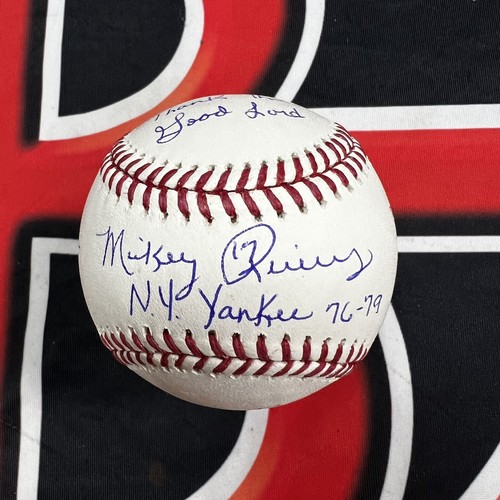 Mickey Rivers New York Yankees Long Inscription OMLB JSA Autograph ...