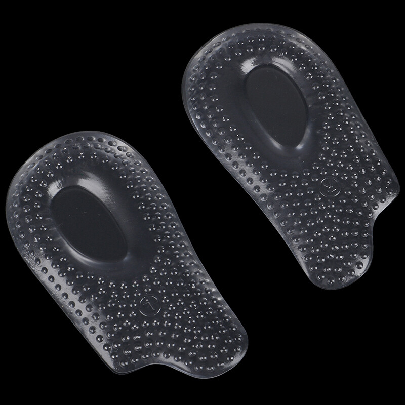 1Pair Soft Silicone Gel Insoles Heel Cushion Soles Pain Relief Support ...