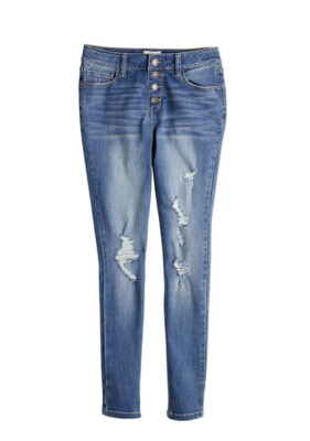 Girl’s SO Superstar High Rise Snap Fly Destructed Super Skinny Jeans ...