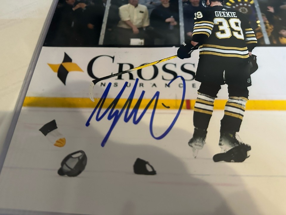 Morgan Geekie Signed Boston Bruins Hat Trick 8x10 - Dynasty Sports | eBay