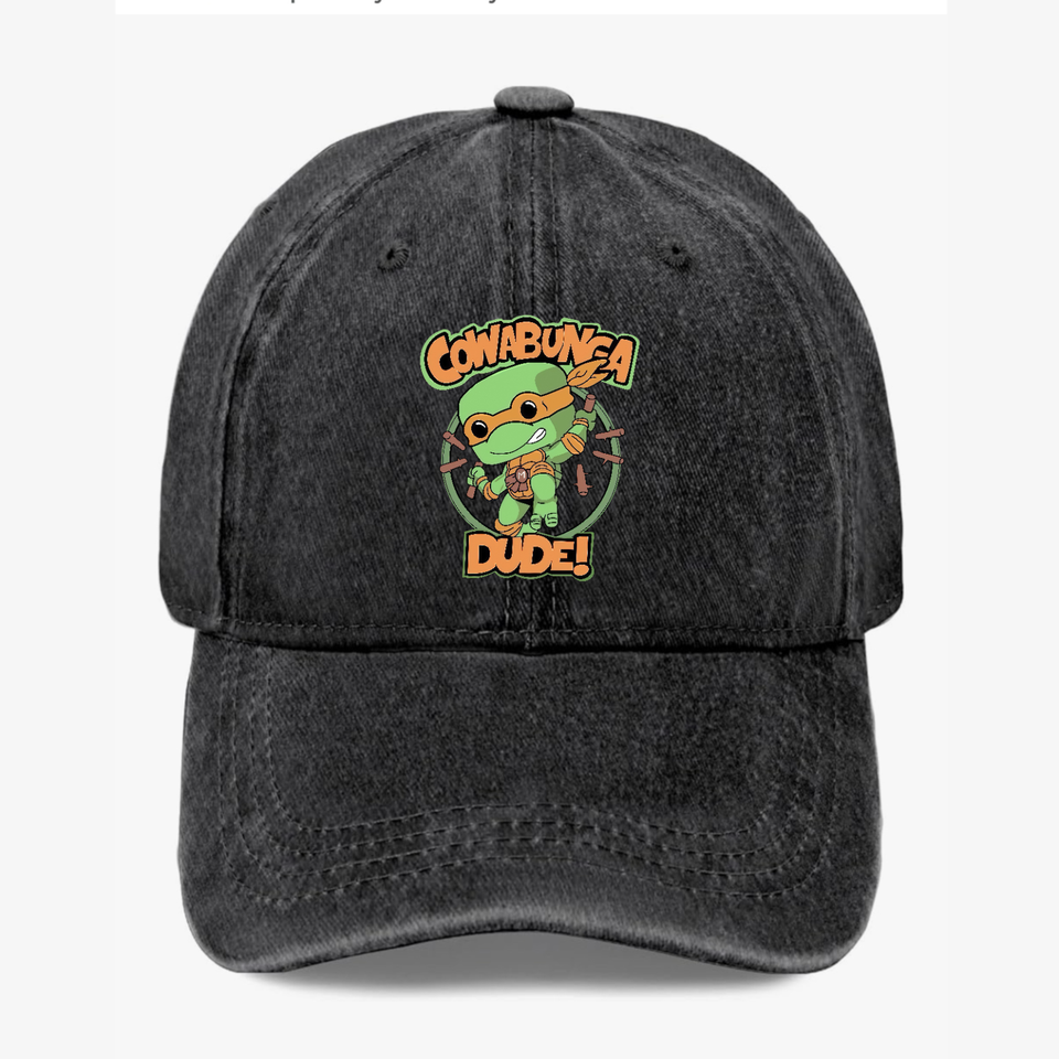 Cowabunga Dude Michelangelo Ninja Turtles Hat Cool Cartoon Dad Cap ...