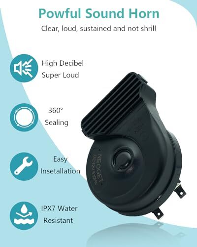 Car Horns 12V Loud Universal Replacement Horn Ultra Thin Low High Dual ...