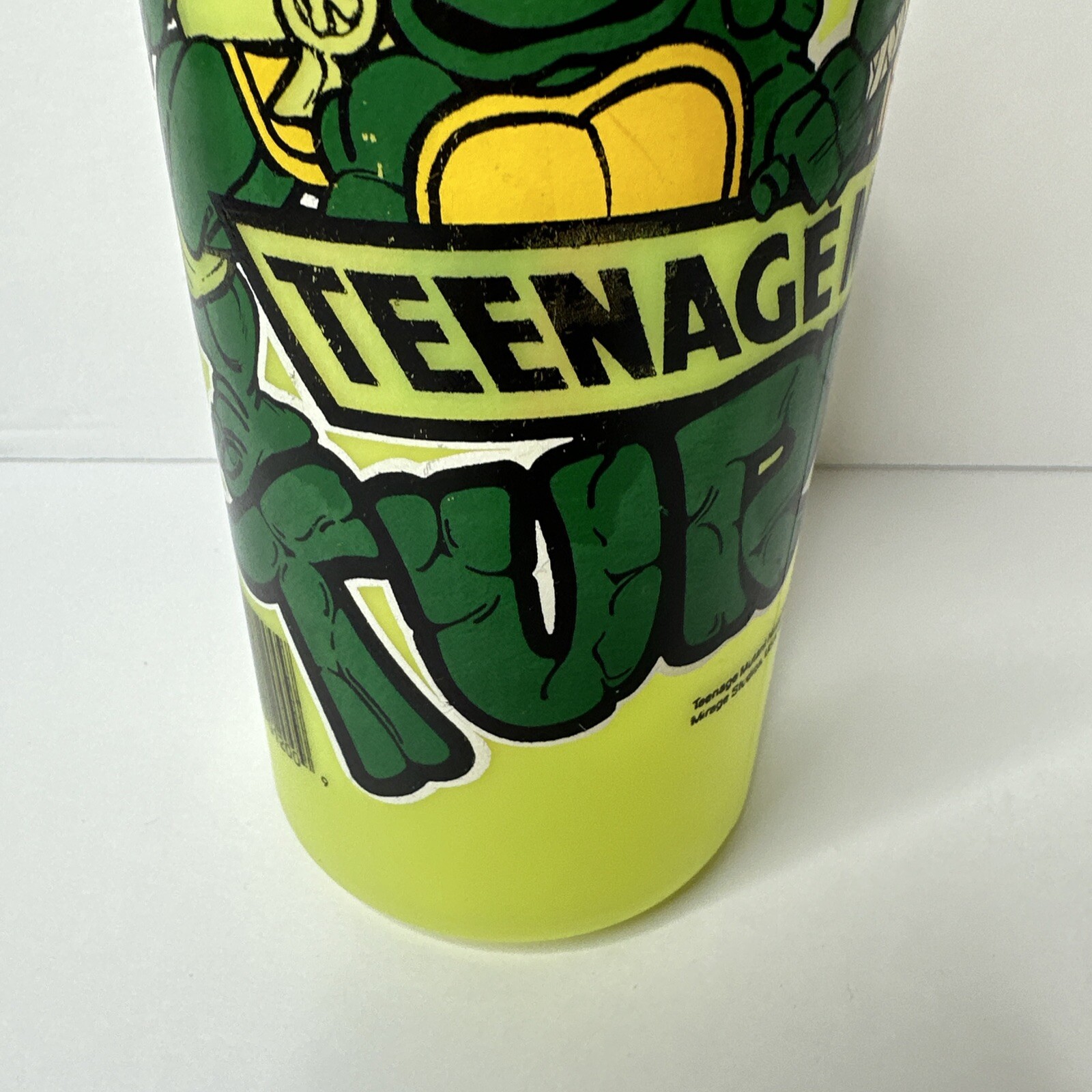 Vintage Teenage Mutant Ninja Turtles Neon Green Water Bottle Straw 1988 ...