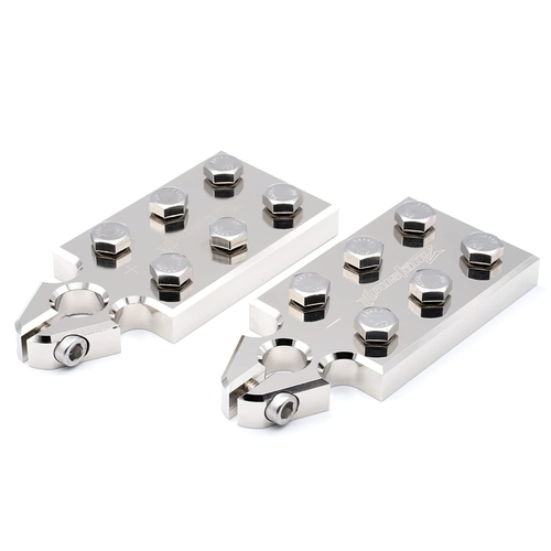 Pair 6 Spot SAE Top Post Flat Lug Style Battery Terminal Distribution ...